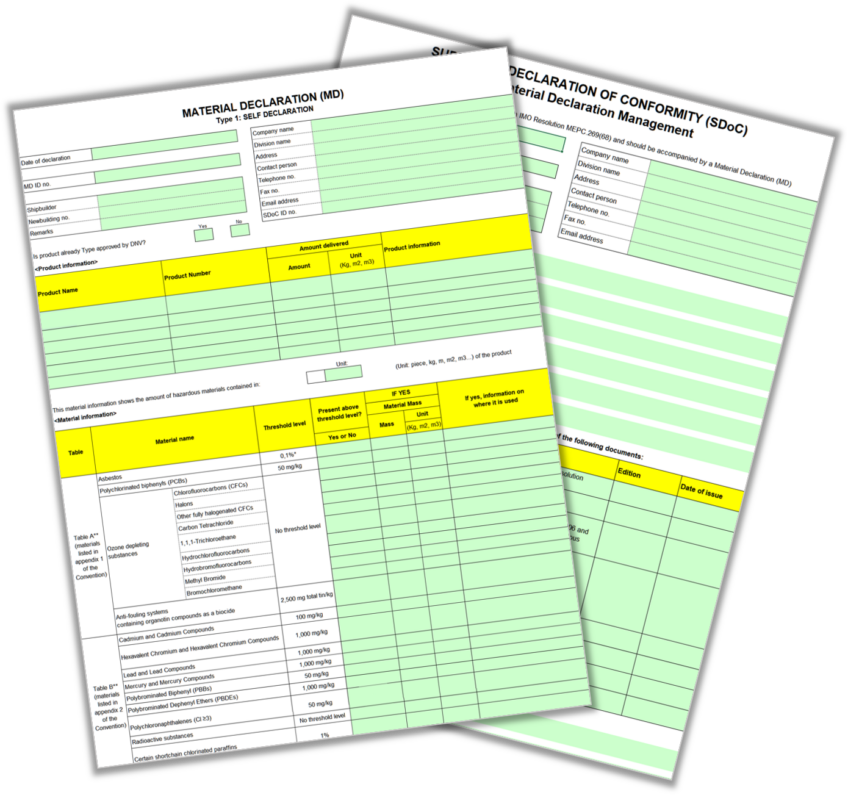 Material Declaration and Supplier Declaration of Conformity Collection ...