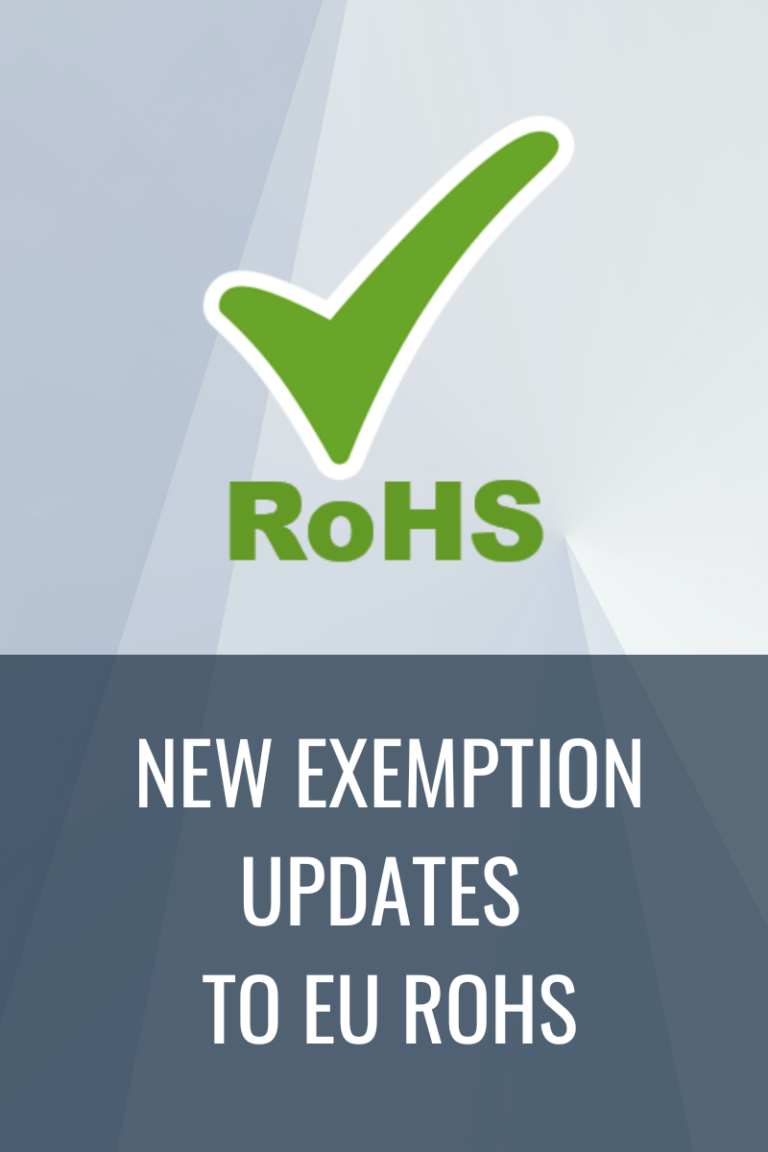 RoHS Compliance | New Exemptions Added to EU RoHS Annex IV | GreenSoft