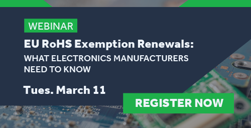 Webinar Registration: EU RoHS Exemption Renewals: What Electronics ...