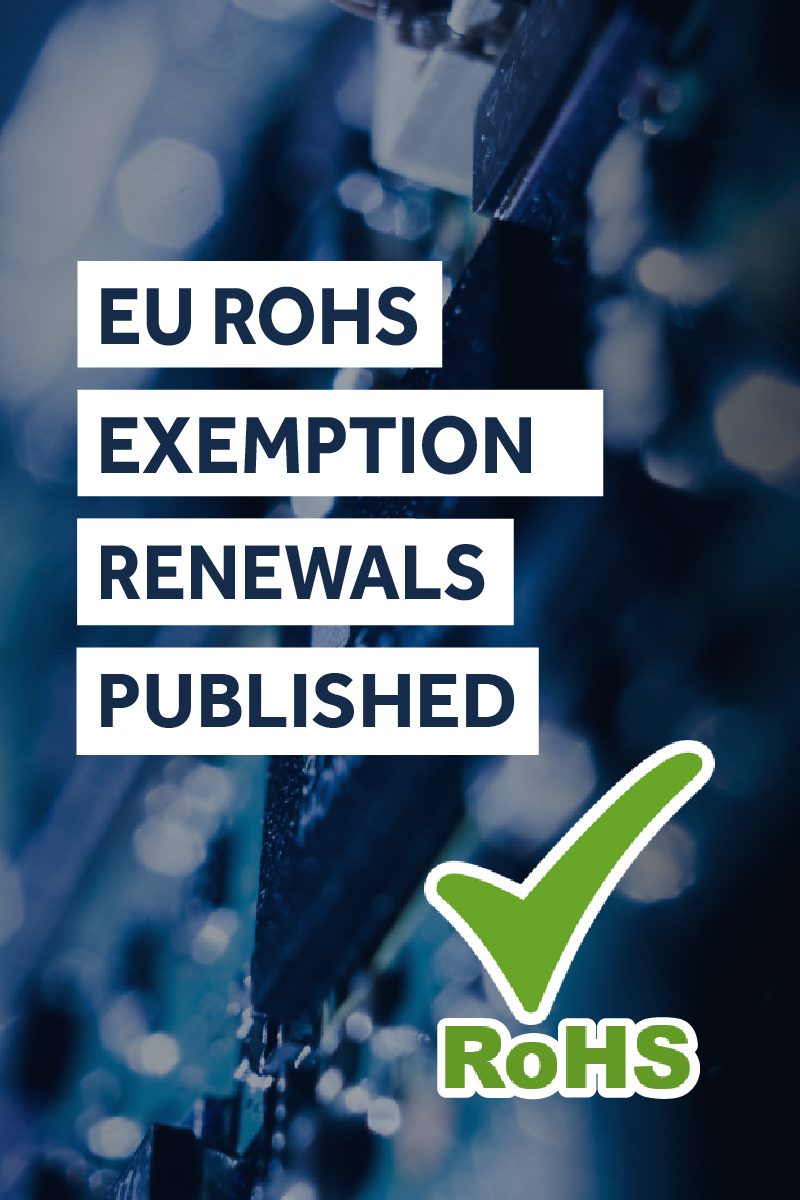 EU RoHS Exemption Renewals Published | Updated RoHS Exemptions List
